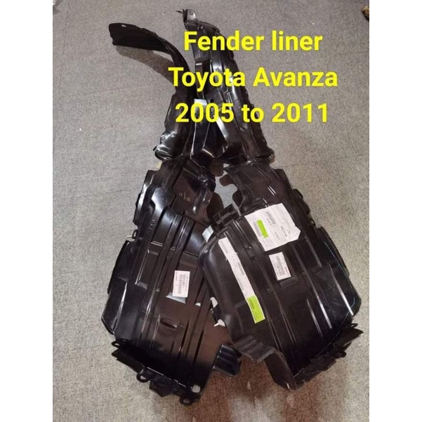 Front Fender liner Toyota Avanza 2005 to 2011 Set | Shopee Philippines