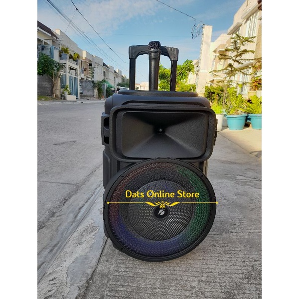 D12" Trolley Bluetooth Karaoke Speaker w/ Bass, Treble, Echo, FREE ...
