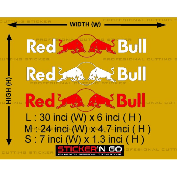 STICKER CUTTING CUSTOM REDBULL DESIGN | Shopee Philippines