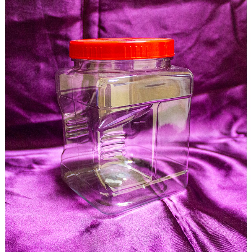 A091 PET 1 Liter Square Grip Jar with Induction Liner and Cap (pc ...