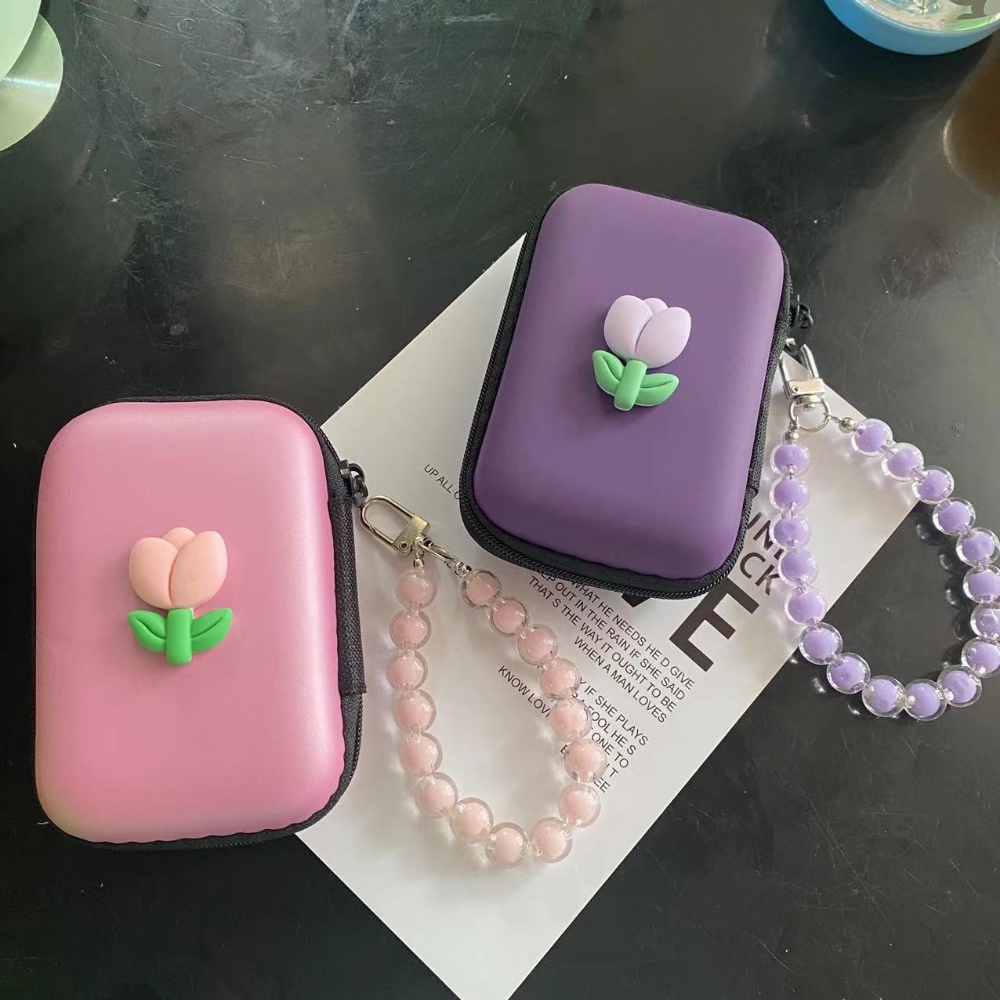 Flower Mini Storage bags cute For airpods Headphone Storage Case for ...