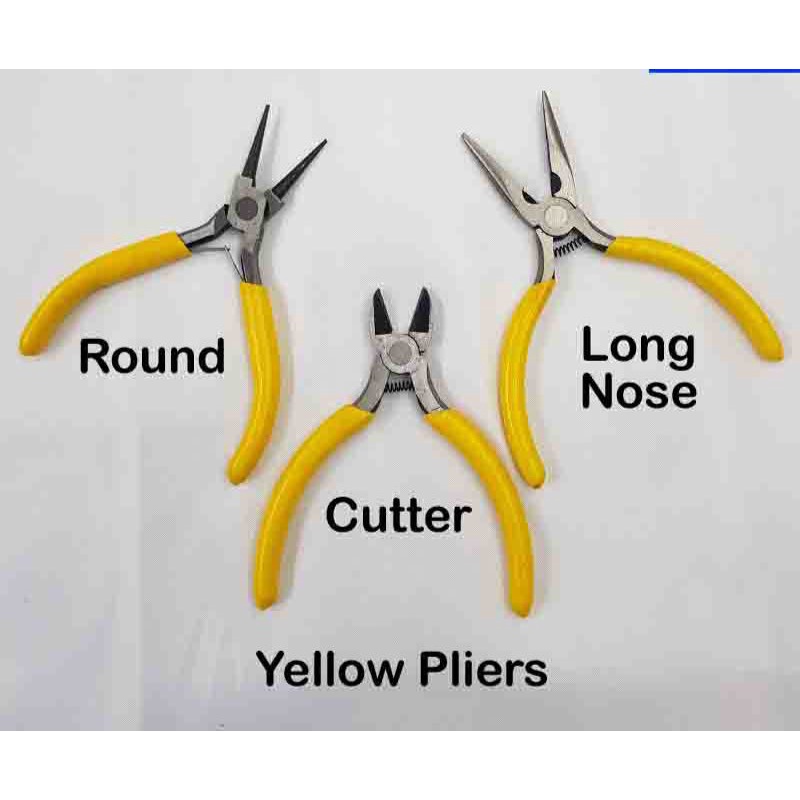 Yellow Pliers Tools (Long Nose, Cutter & Round) | Shopee Philippines