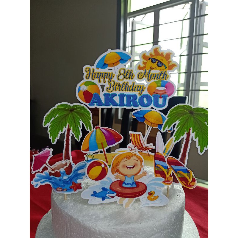 Summer Beach Theme Cake Topper | Shopee Philippines