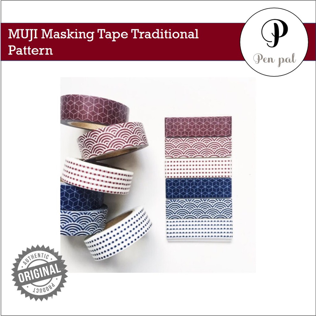 MUJI Masking Tape Traditional Pattern | Shopee Philippines