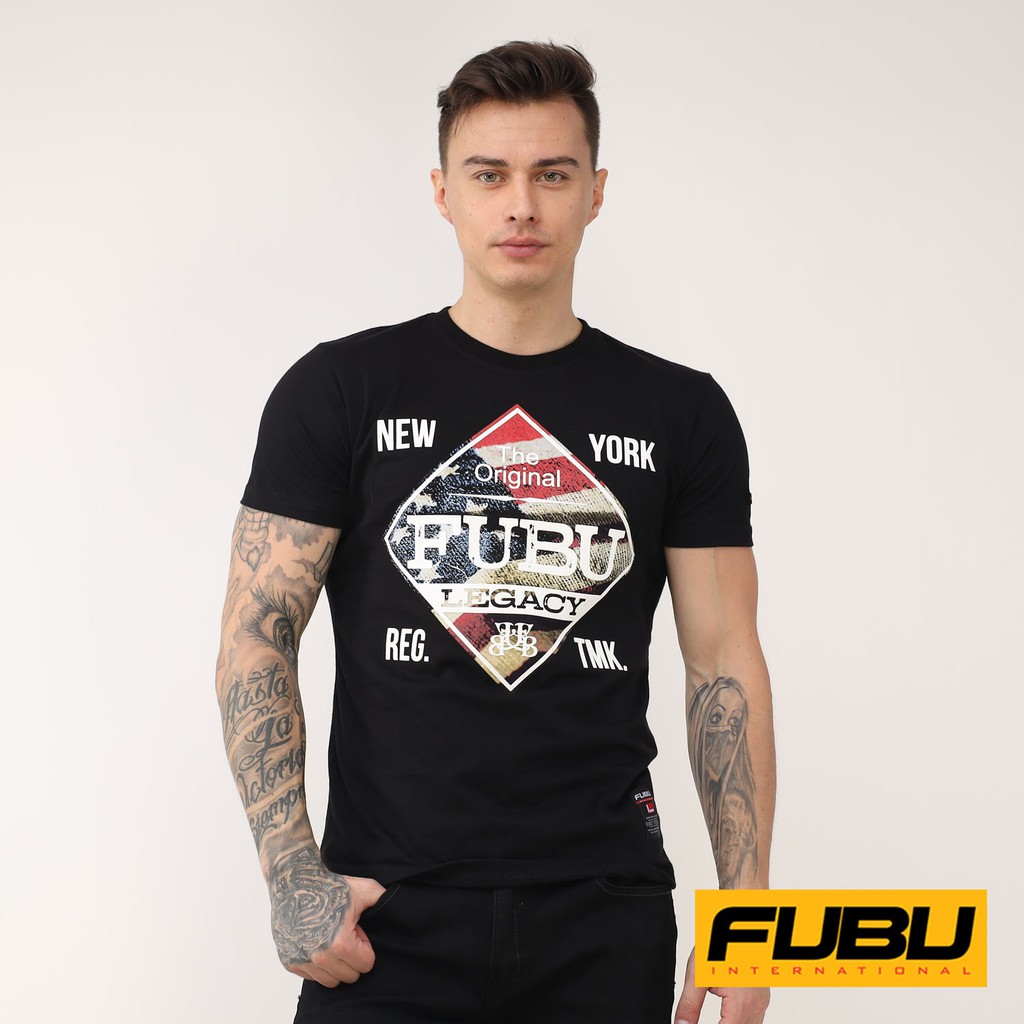 Fubu Round Neck Muscle Fit FBT01B-2804 (Black) | Shopee Philippines