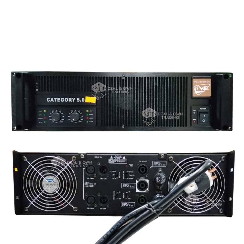 Live Category 5.0 MKII 2000W X 2 8 Ohms Powered Amplifier | Shopee ...