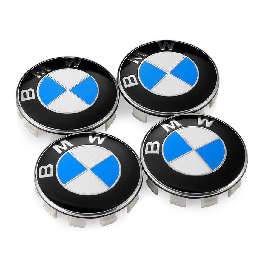 4Pcs Genuine BMW Emblem Logo Badge Hub Wheel Rim Center Cap 68mm Set of ...
