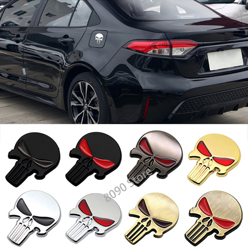 Car Body Emblem Sticker Auto Side Decorative Badge Decal for Punisher ...