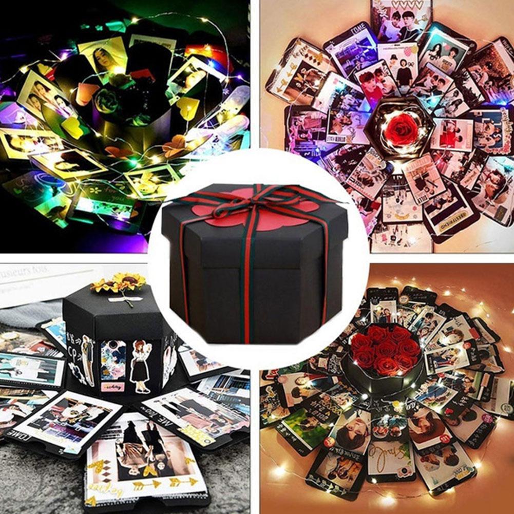 Hexagon Surprise Explosion DIY Gift Box Multi-layer Finished Product ...