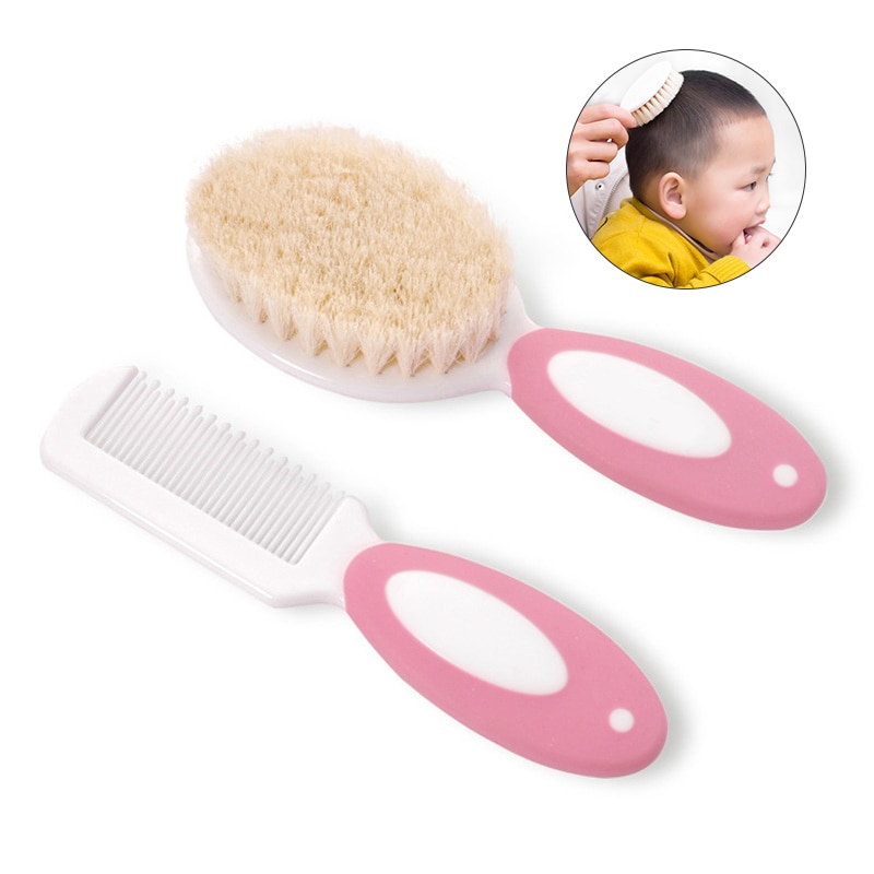 Baby Care Pure Natural Wool Brush Comb Kids Hairbrush Newborn Hair ...