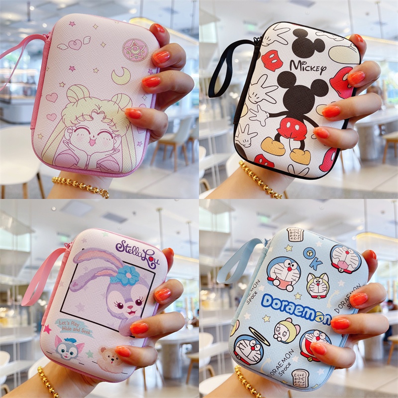 Cute Doraemon Sailor Moon Travel Organizer EVA Earphone Bag Charging ...