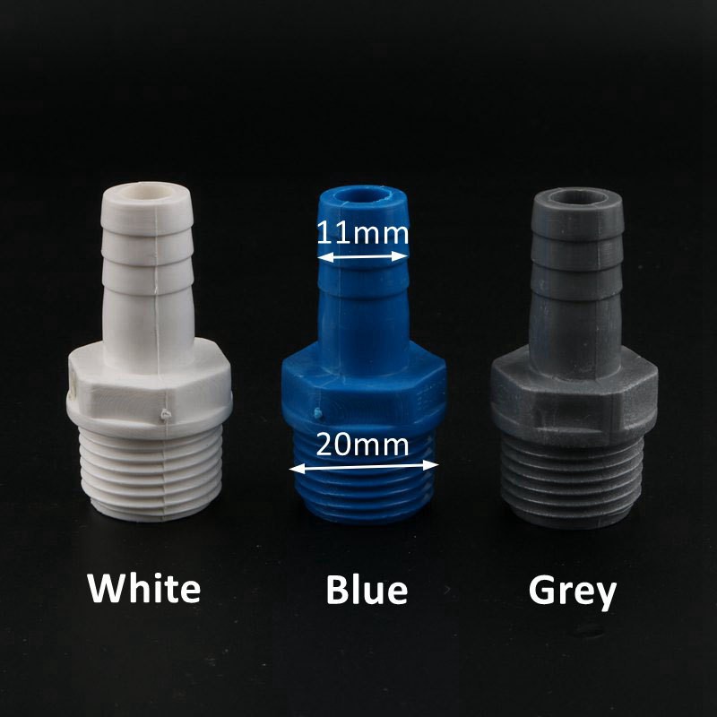 5pcs 1/2" 3/4" Thread to 8 10 12 16mm PVC Straight Connectors PVC Paip ...