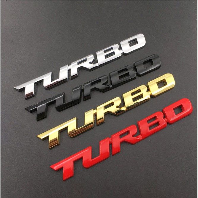 TURBO Letter Logo Car Auto Rear Trunk Lid Emblem Badge Sticker Decal (9 ...