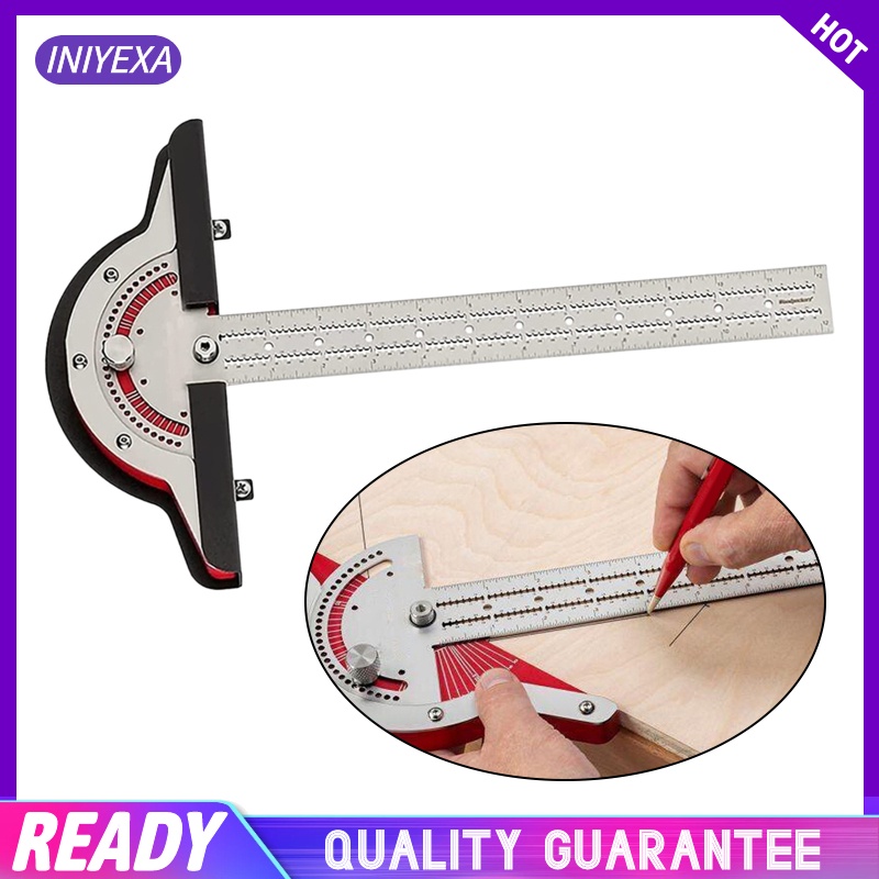 Woodworkers Edge Rule, 0-70 Degree Adjustable Angle with Two Arm Ruler ...