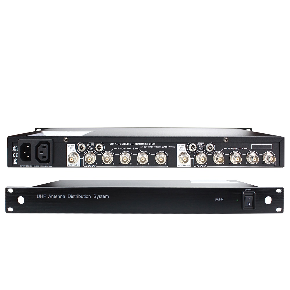 SHURE UA844 UA844+/LC Antenna amplifier 5 Channel Power Distributor ...