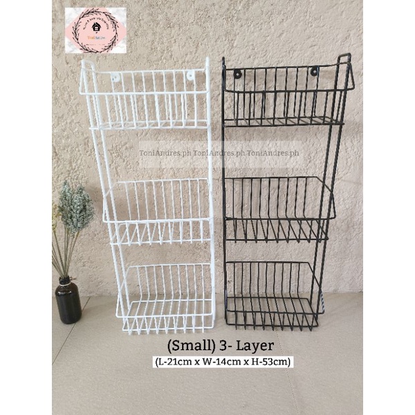 (Small) 3-Layer Kitchen Utility Rack Bathroom Storage Hanging Basket ...
