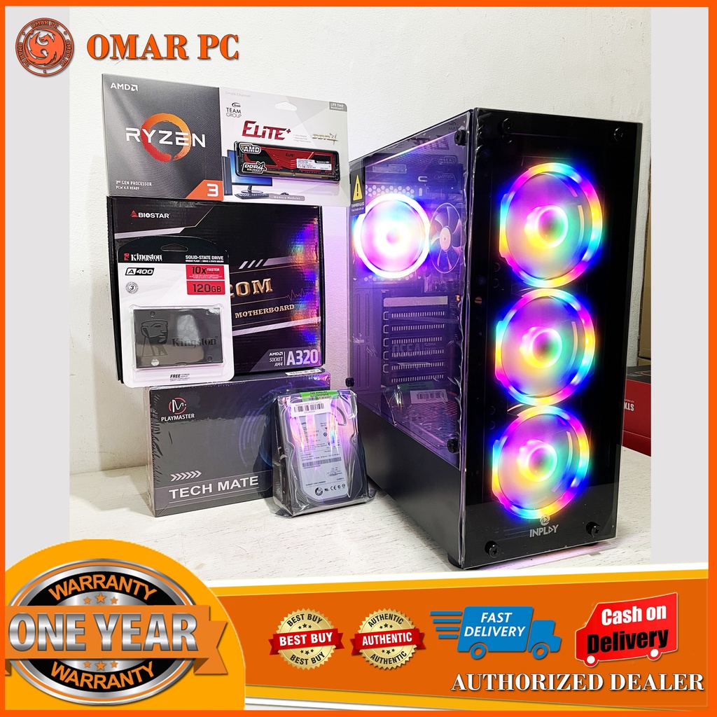 GAMING SYSTEM UNIT] (RYZEN 3) (500gb hdd & 120gb ssd)(8gb ram ddr4 ...