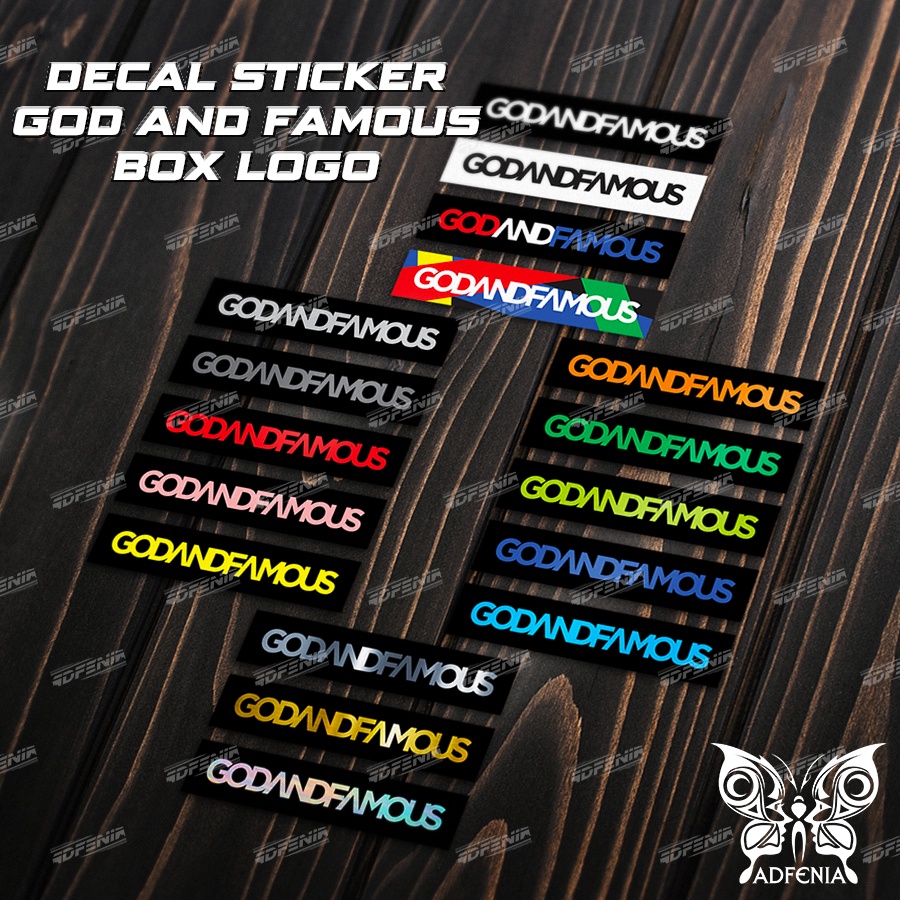 God And Famous Box Logo Decal Sticker | Shopee Philippines