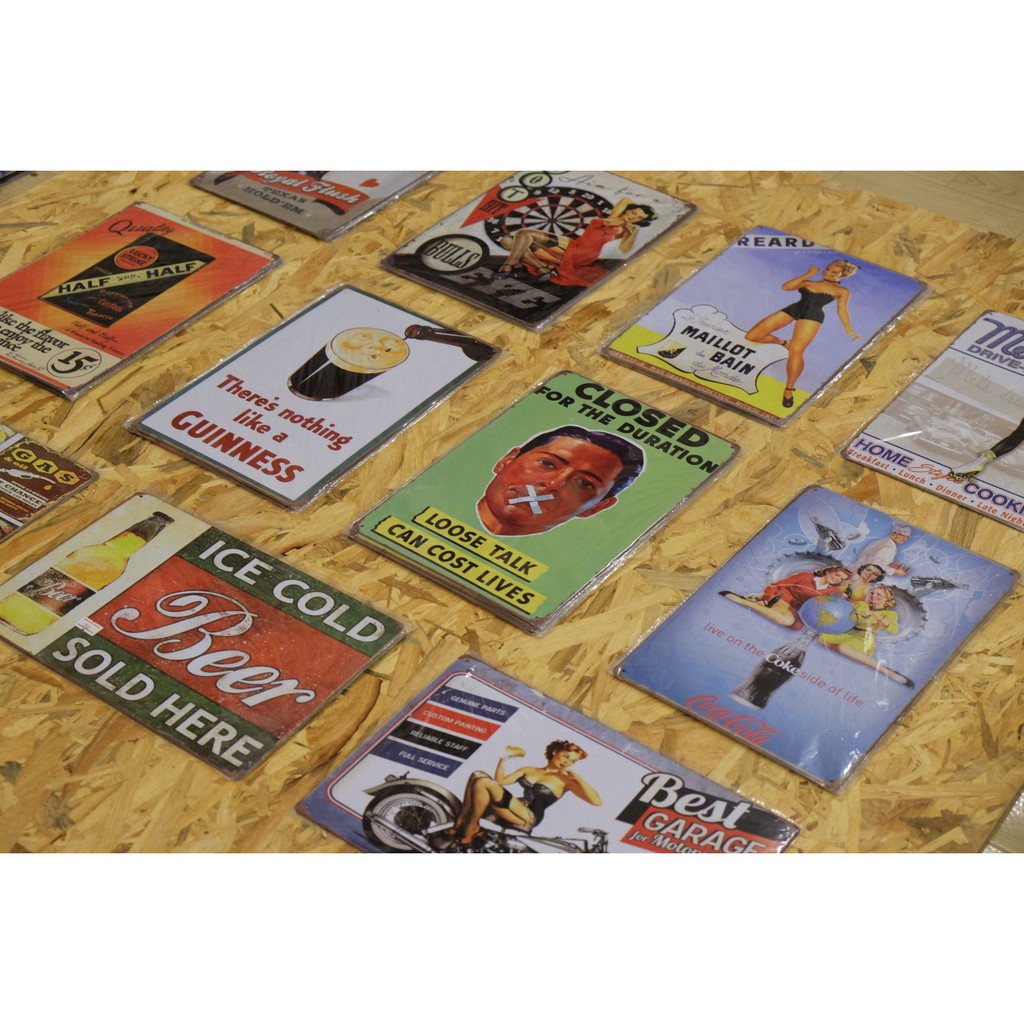 Vintage Iron Sign retro Wall Decoration (Vintage Design) | Shopee ...