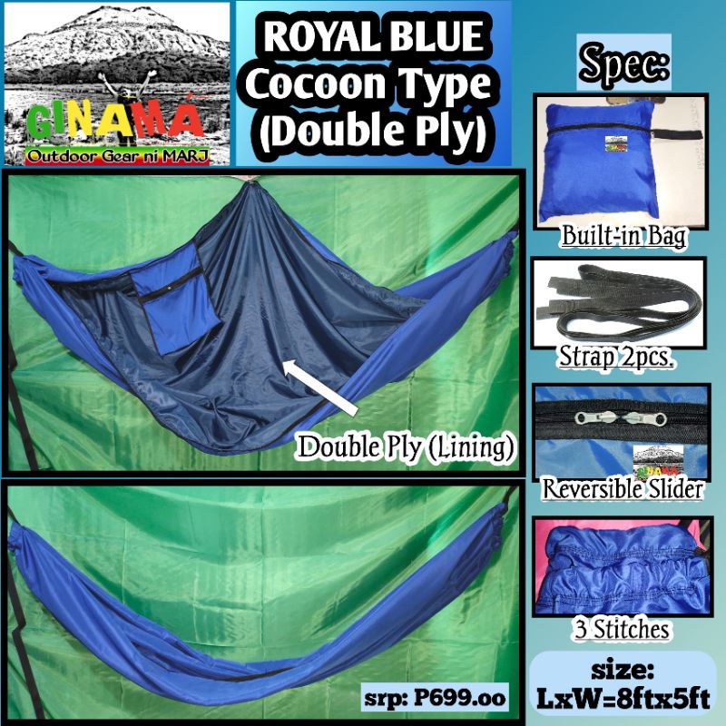 HAMMOCK / DUYAN PLAIN Colors Cocoon Double Ply 8ft & 9ft | Water ...