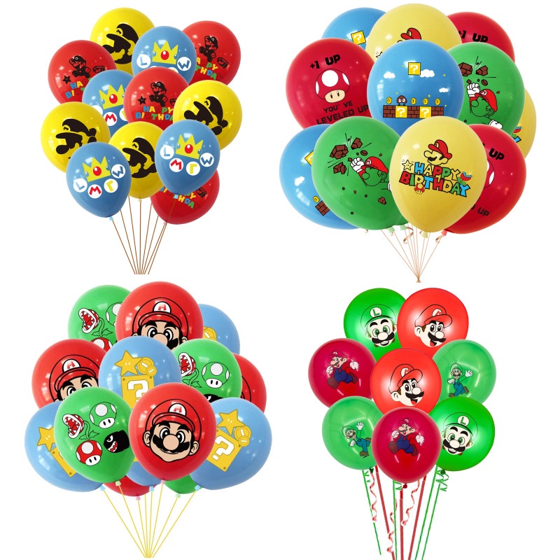 10pcs 12Inch Super Mario Latex Balloon Party Supplies Mario Party ...