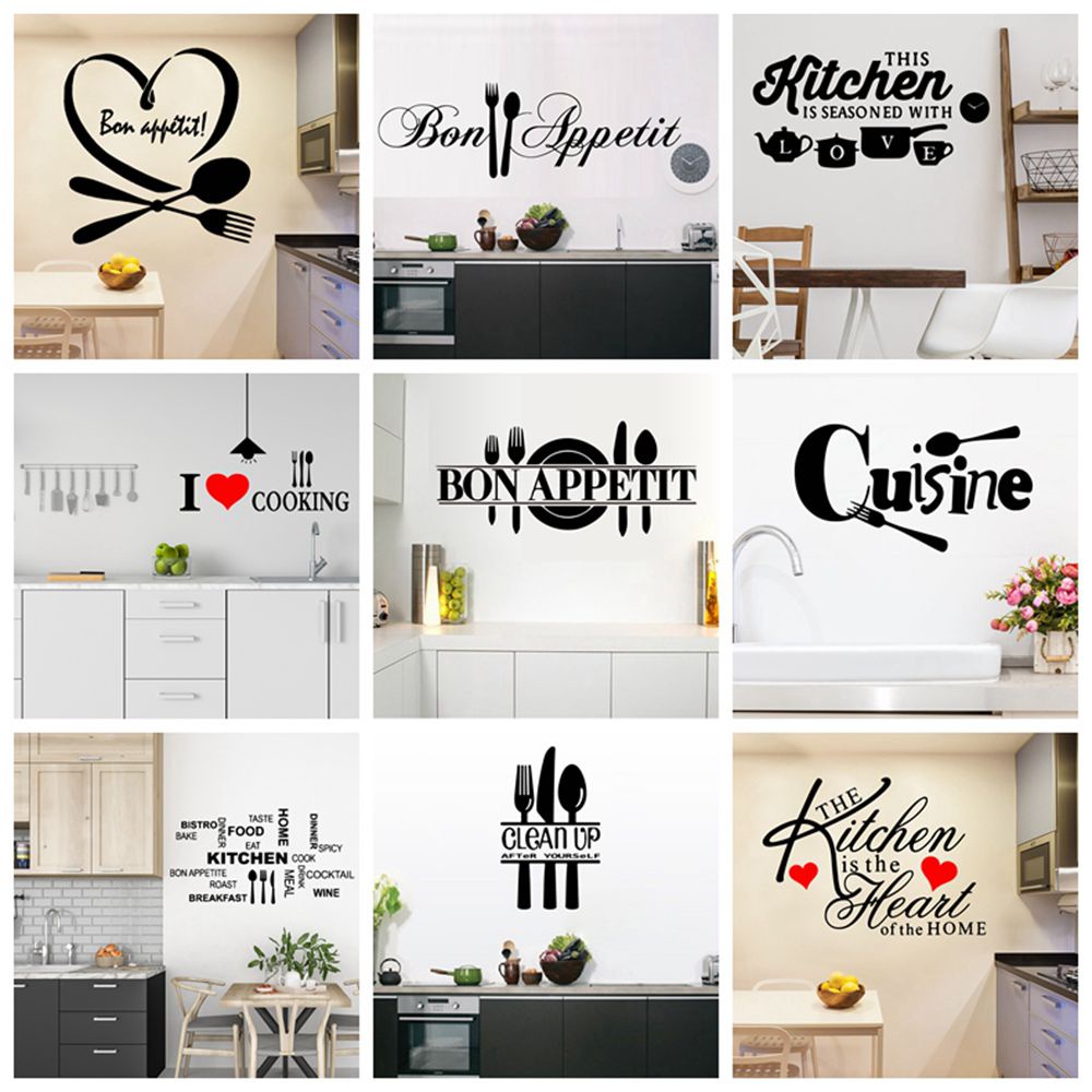 Drop Shipping Kitchen Removable Art Vinyl Wall Stickers For Kids Rooms