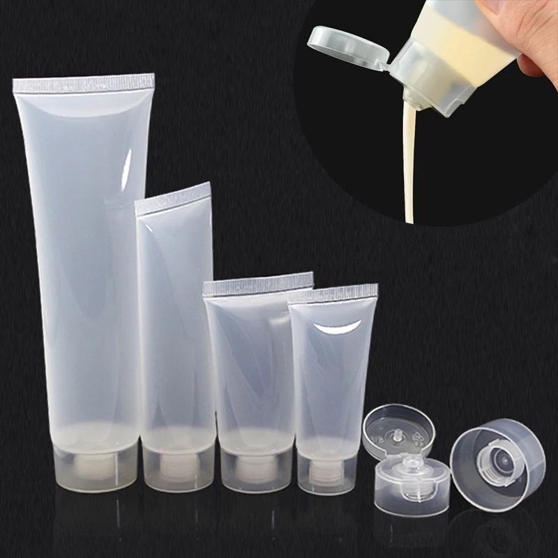 Travel Empty Cosmetic Tube Squeeze Facial Cleansing Container Lotion ...
