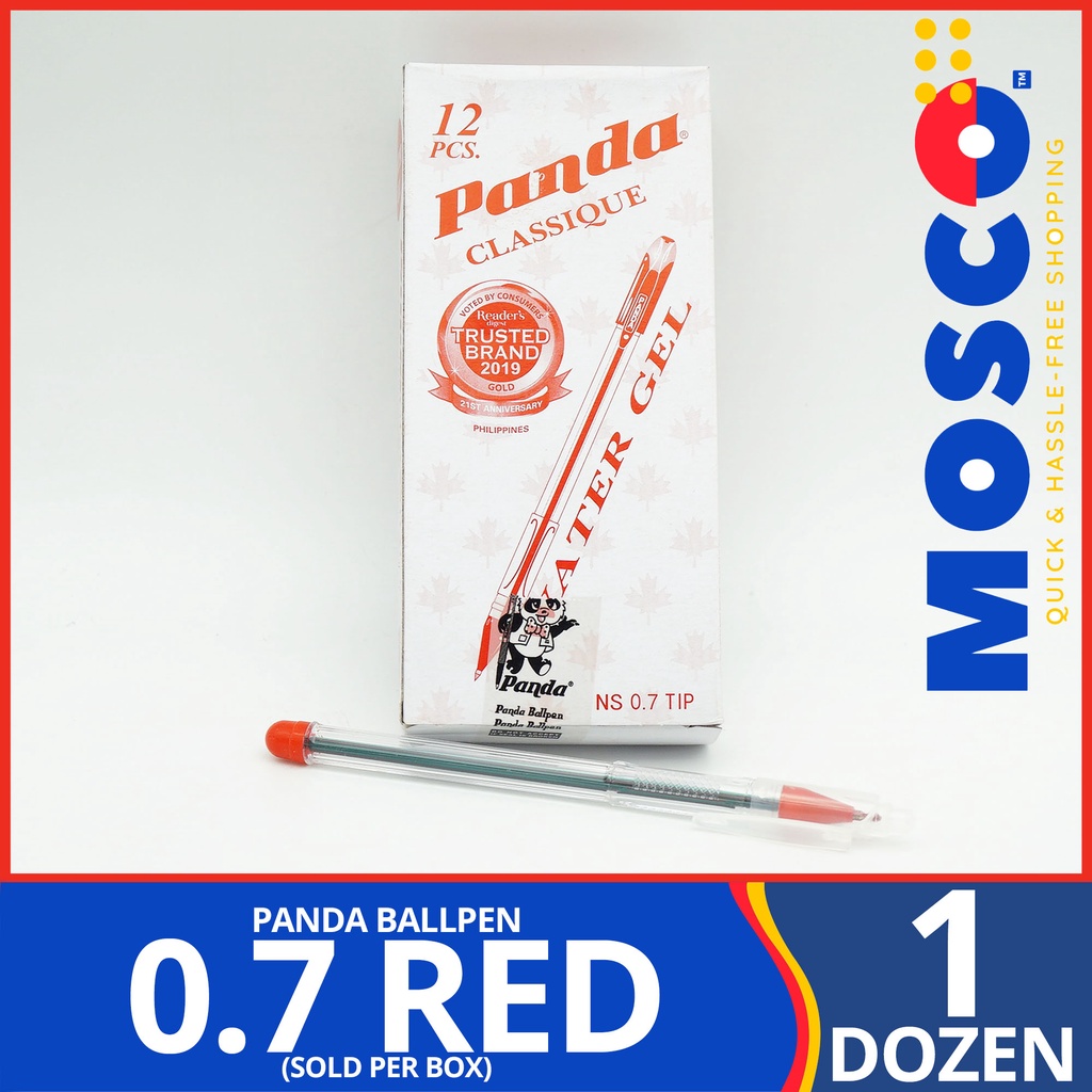 PANDA Ballpen 0.7 Red (Sold per box) | Shopee Philippines
