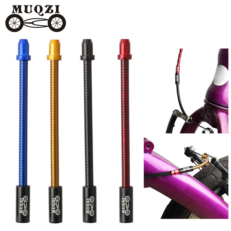 MUQZI 1 Pair Bicycle V Brake Brake Elbow Stainless Steel Oiling Bendable Spring Protection Hose ...