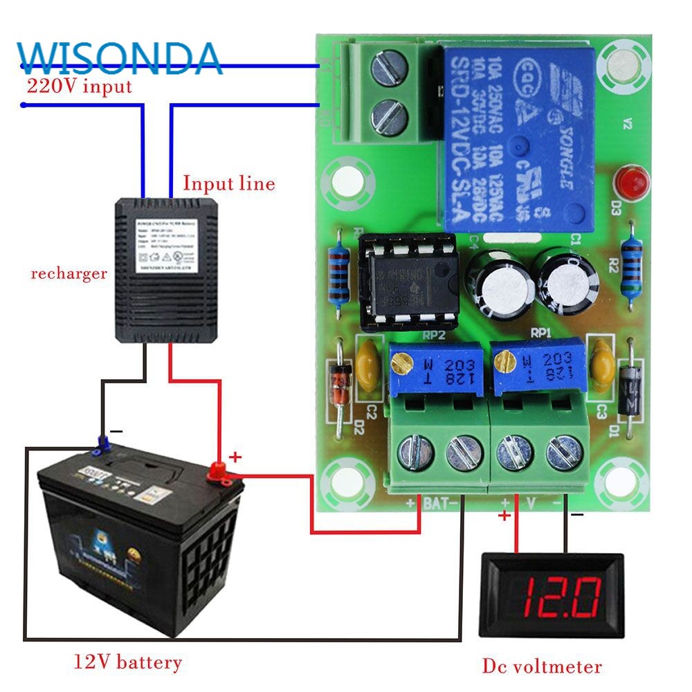12V Battery Charging Control Board XH-M601 Intelligent Charger Power ...