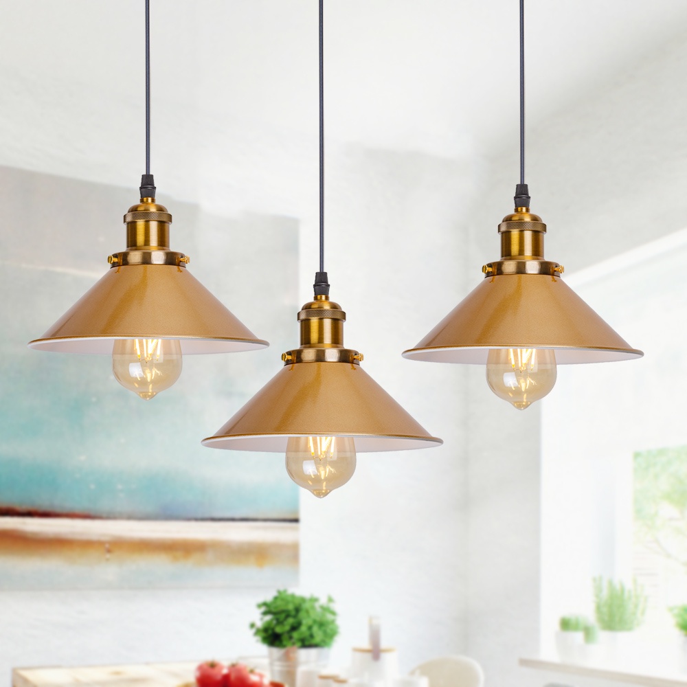 Gold Vintage Pendant Lamp Industrial Pendant Lights Hanging Lamp Modern ...