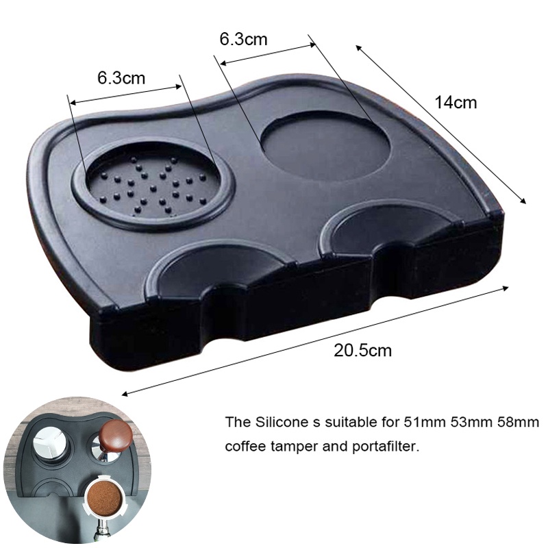 [Ship Local] Small/Medium/Double Silicone Tampers Corner Mat For 51/53 ...