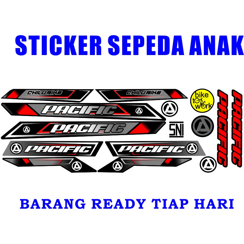 Children's BIKE STICKER SET / STRIPING VARIATIONS BIKE KIDS STICKER ...