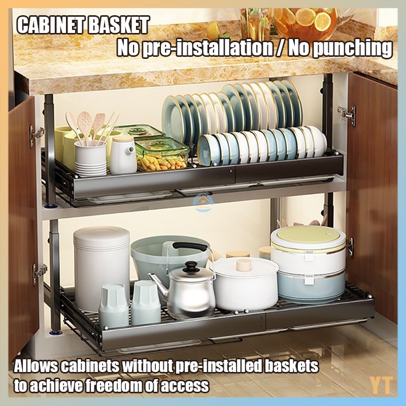 Under Cabinets Dishes Kitchen Racks Built-In Drawers Stainless Steel ...
