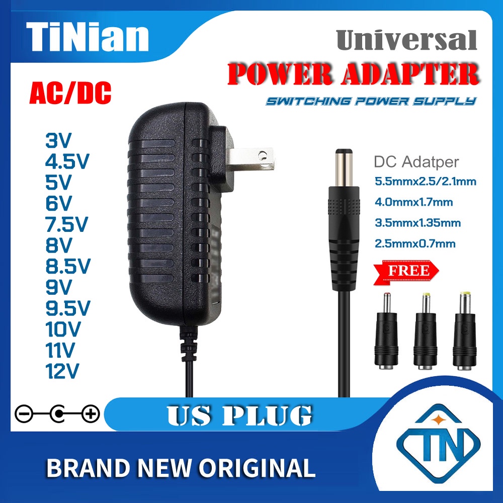 Universal 3V 5V 6V 7.5V 8V 8.5V 9V 9.5V 10V 11V 12V 200mA 300mA 500mA 600mA 800mA 1A 1.5A 2A 3A ...