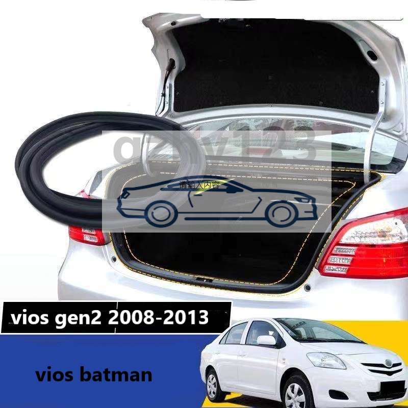 Rear Door Weatherstrip Tailgate Rubber for toyota vios gen2 2008 2009 2010 2011 2012 2013 batman ...