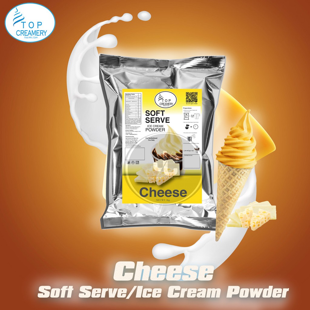 Top Creamery Cheese Powder Topmix Soft Serve Ice Cream Powder 1kilo |3 ...