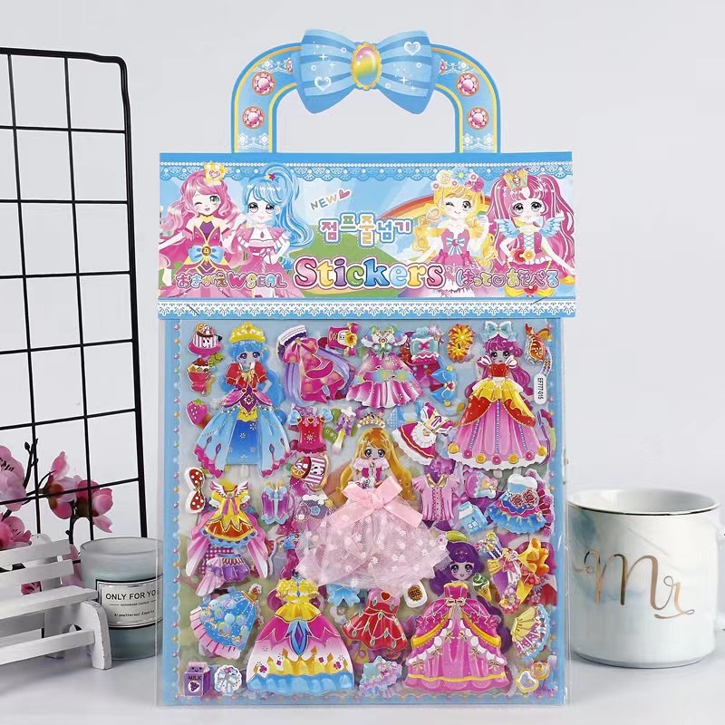 Baby Steps Sticker for Kids Princess Dress Up 3D Sticker Toys for Girls ...
