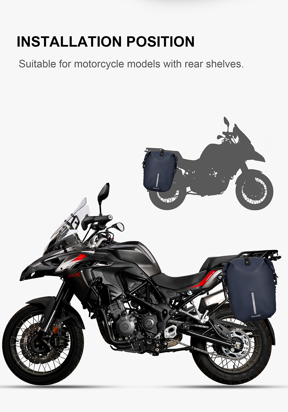 Rhinowalk 20L Motorcycle Bag side Waterproof Pannier bag ...
