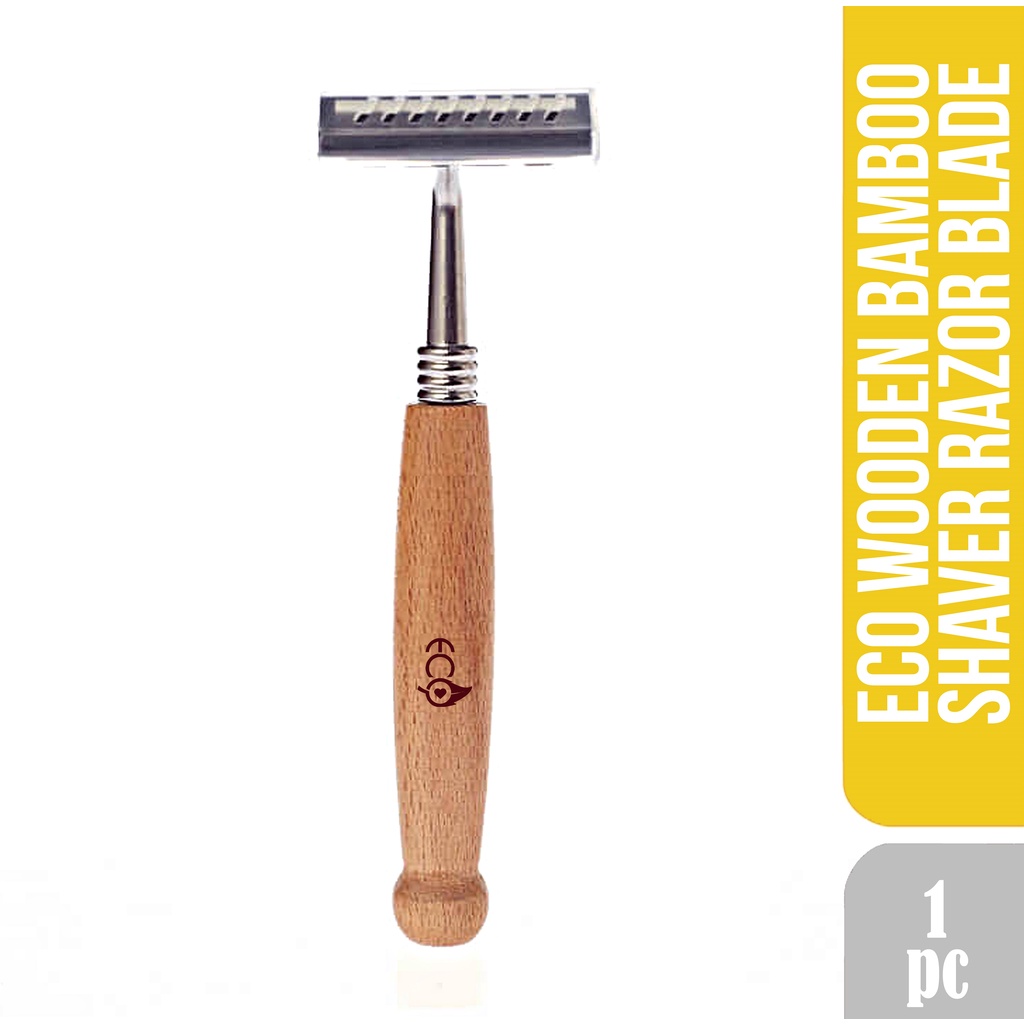 Eco Bamboo Safety Refillable Razor Shaver| Bamboo Handle | Shopee ...