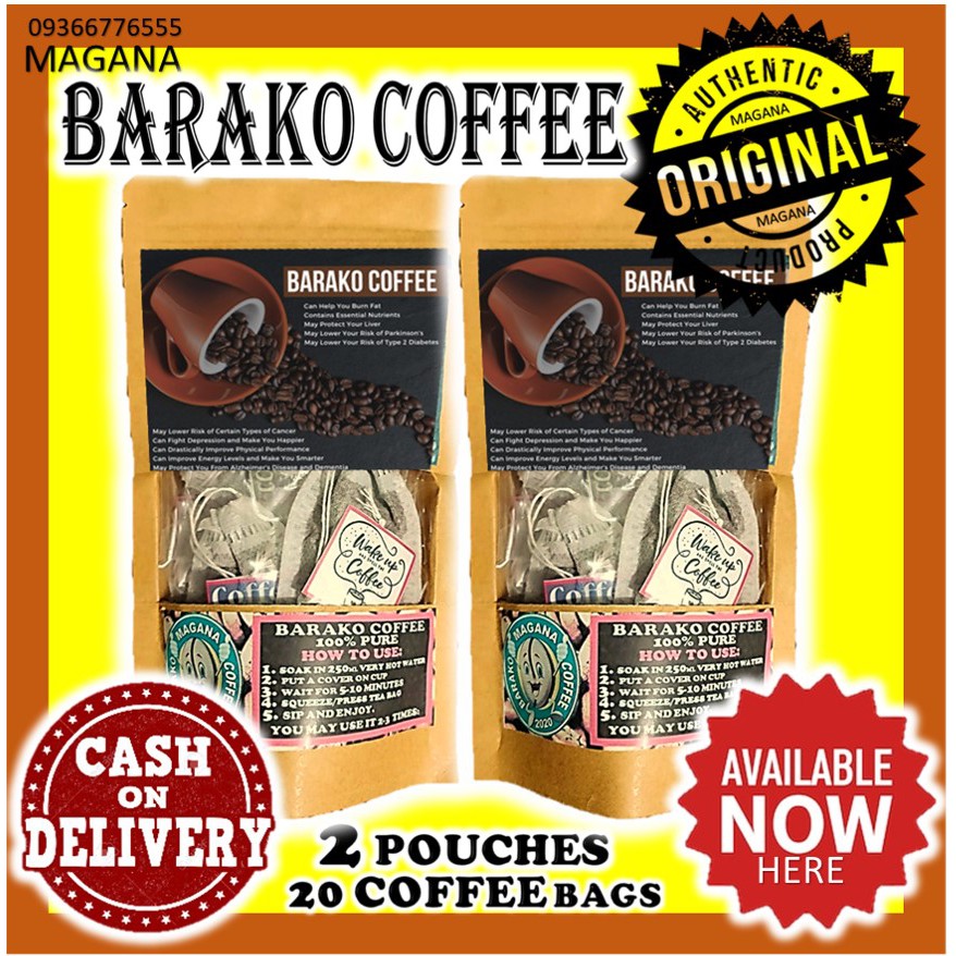 (2 PACKS) BARAKO COFFEE SUPER SALE COFFEE IN A BAG AUTHENTIC 100% PURE ...