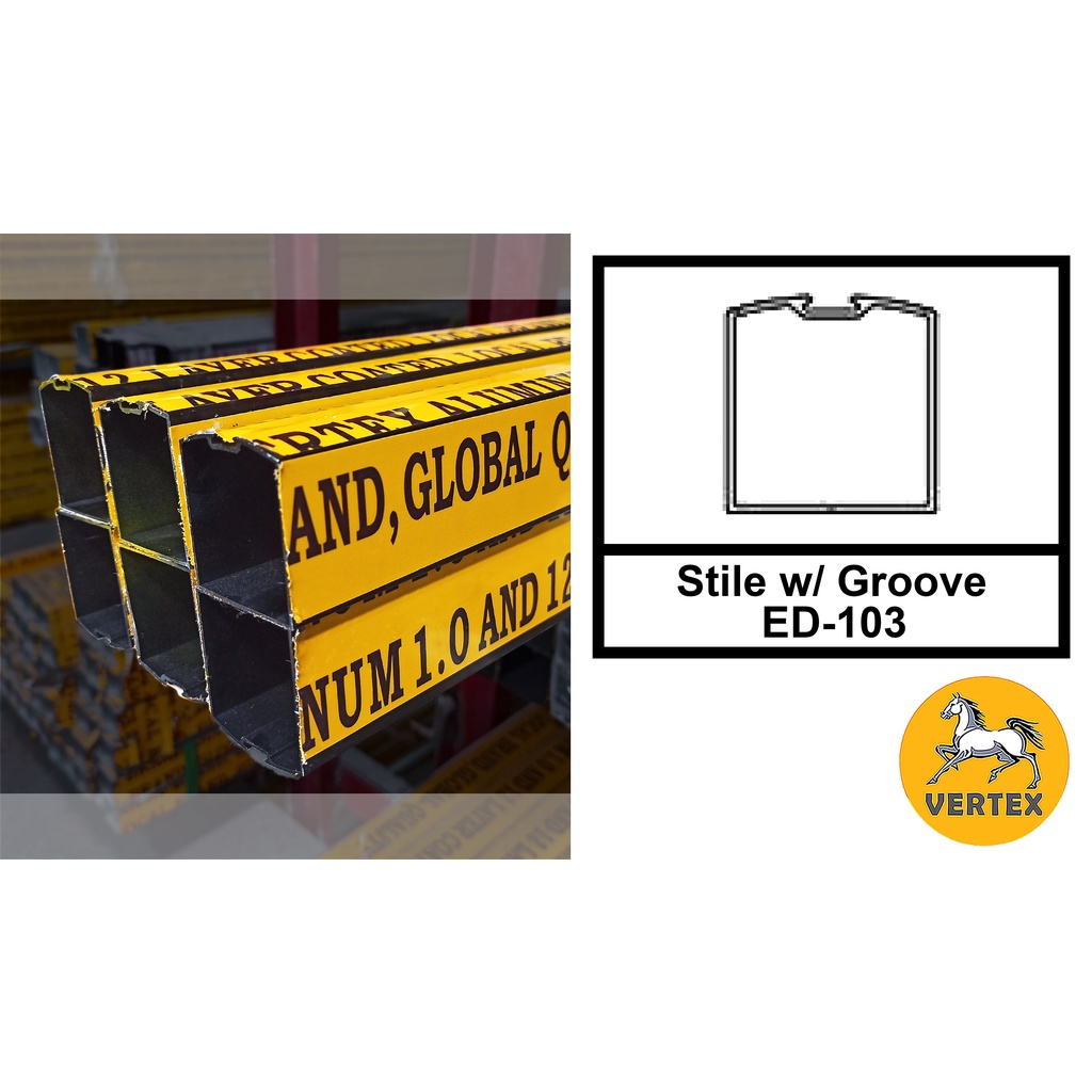 [ED-103] VERTEX ED Stile with Groove 21 FT Aluminum Frame for ...