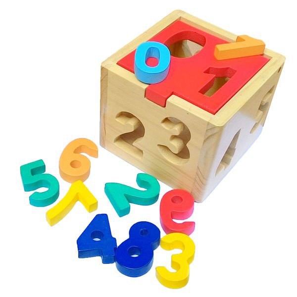 KAYU Children's Educational Toys Wooden Number Box 0-9 4 Years Old SNI ...