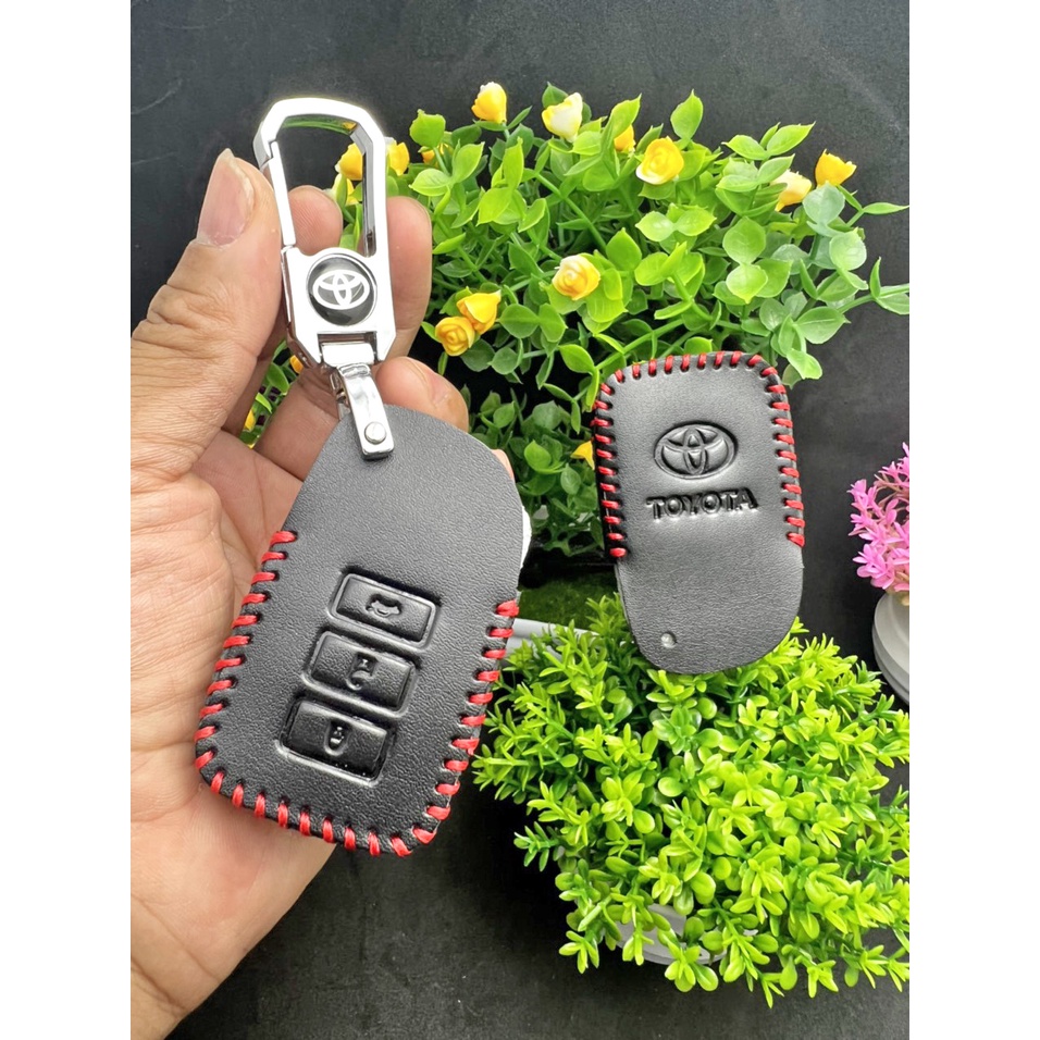 Smartkey leather key case (3 Smart buttons) for Toyota Vios 2019-2022 ...