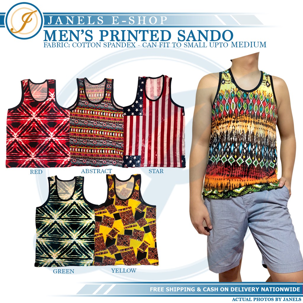 Printed Sando for Him (Summer Design) Men's Sando | Shopee Philippines