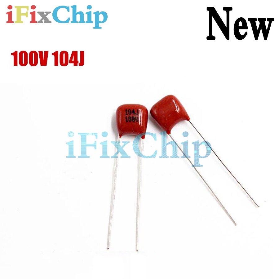 20PCS 100V104J Pitch 5mm 100NF 0.1UF 100V 104 CBB Polypropylene film capacitor | Shopee Philippines