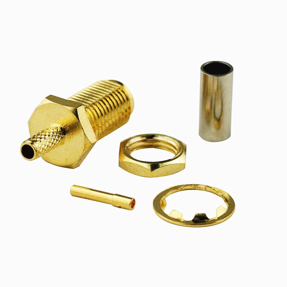 2PCS SMA Female Jack Or RP-SMA female (Male Pin) Plug Center Nut ...