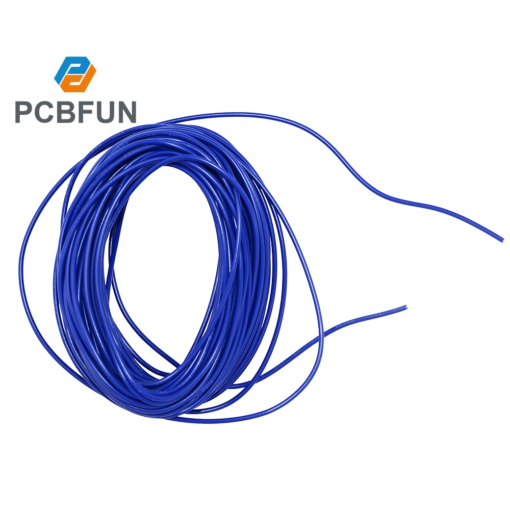 Pcbfun 24Awg 10M Blue Ul-1007 Hook-Up Wire 80C 300V Cord Diy Electrical ...
