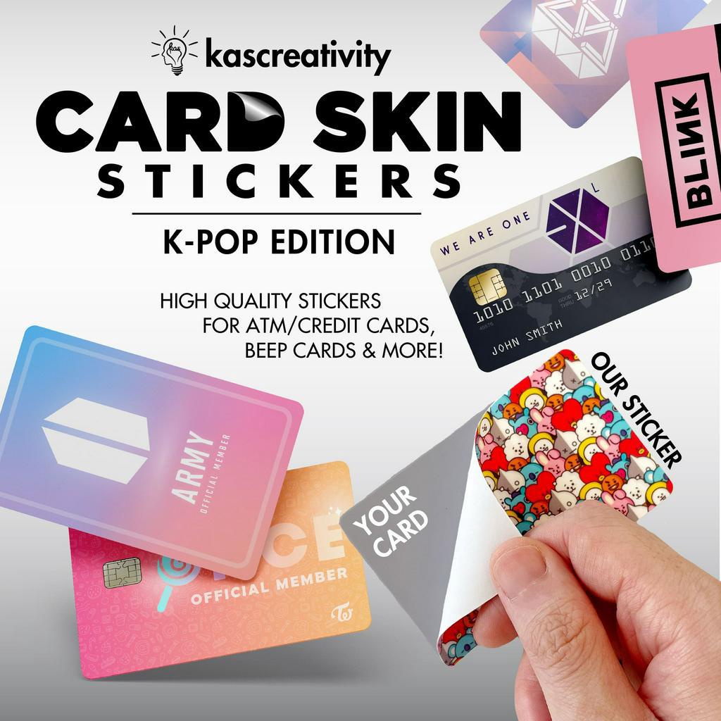 K-POP Card Skin Stickers (for ATM, Credit Debit, Beep Cards, Loyalty ...
