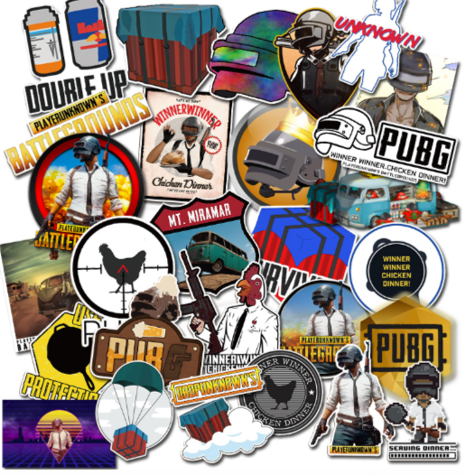 Sticker Logo Poster Game Kids PUBG Laptop Car Case Mobile | Shopee ...